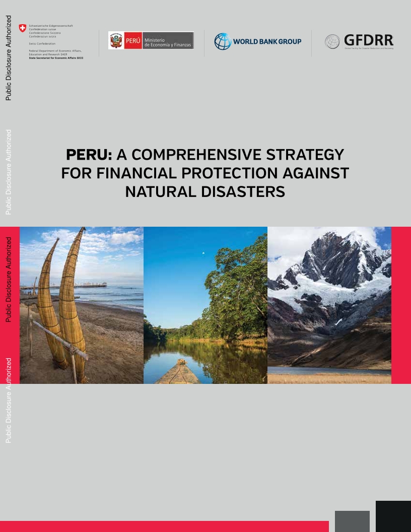 Peru. A Comprehensive Strategy for Financial Protection against Natural ...